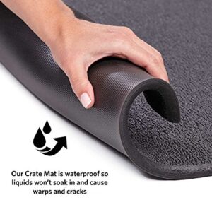 MidWest Homes for Pets MAT30 Cushioned Dog Crate Mat, Medium, Black