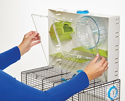 Hamster Cage | Awesome Arcade Hamster Home (White) | 18.11 x 11.61 x 21.26 Inch