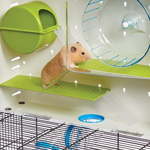 Hamster Cage | Awesome Arcade Hamster Home (White) | 18.11 x 11.61 x 21.26 Inch