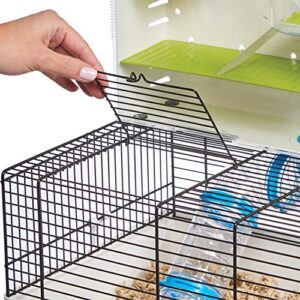 Hamster Cage | Awesome Arcade Hamster Home (White) | 18.11 x 11.61 x 21.26 Inch