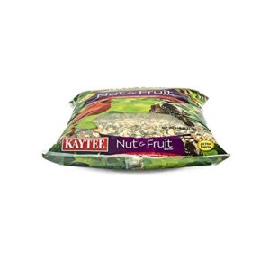 Kaytee Wild Bird Food Nut & Fruit Seed Blend For Cardinals, Chickadees, Nuthatches, Woodpeckers and Other Colorful Songbirds, 5 Pounds