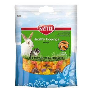 kaytee fiesta healthy toppings papaya treat for small animals, 2.5-oz bag