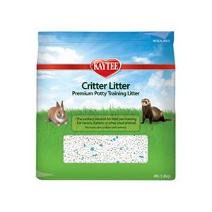 kaytee premium potty training critter litter for pet ferrets, rabbits & other small animals, 4-pound