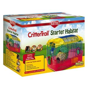 kaytee crittertrail starter habitat for pet dwarf hamsters, gerbils or mice