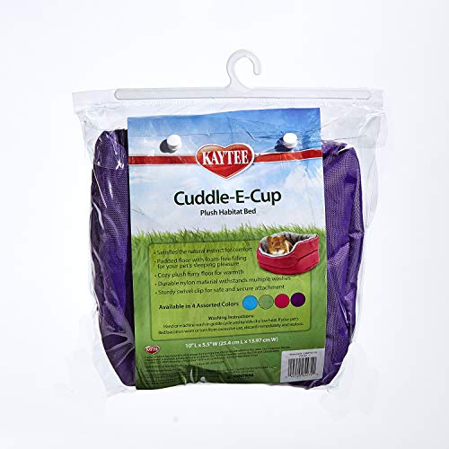 Kaytee Super Sleeper Cuddle-E-Cup Bed for Pet Guinea Pigs, Rats, Chinchillas and Other Small Animals