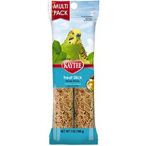 kaytee forti-diet pro health honey pet bird treat sticks for parakeets, 2 bars, 7 ounce