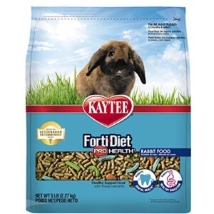 kaytee forti-diet pro health adult rabbit food, 5-lb bag