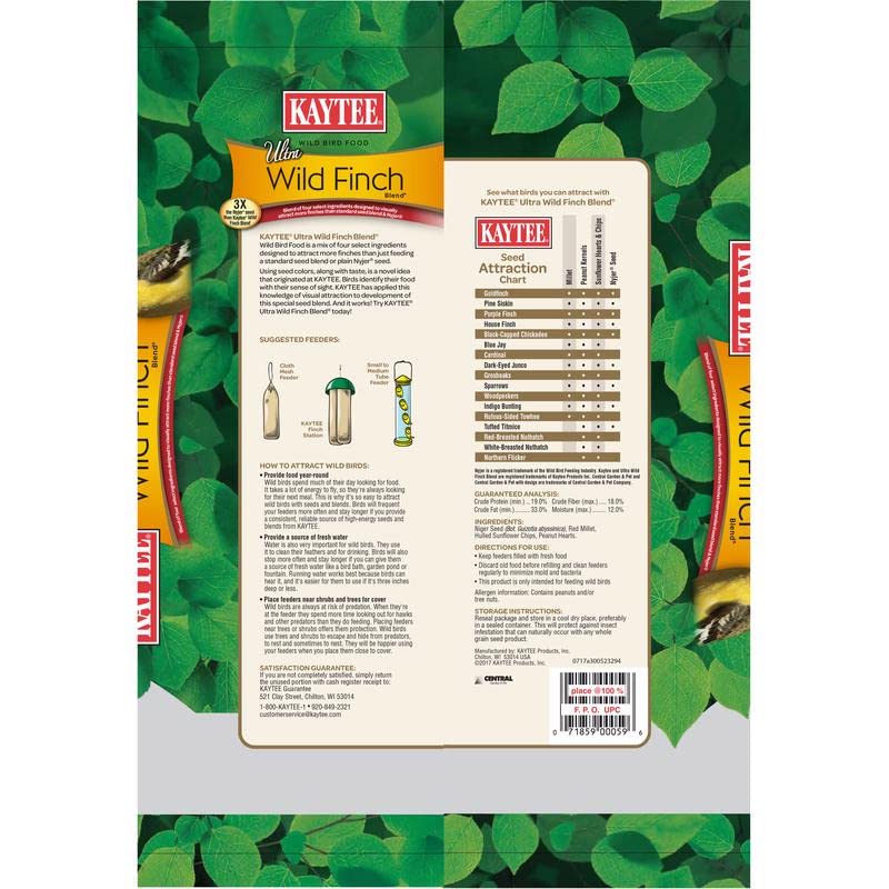 Kaytee Ultra Wild Finch Wild Bird Food Nyjer 5 lb. - Case of: 1