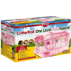 kaytee crittertrail pink habitat for pet mice, dwarf hamsters, hamsters or gerbils