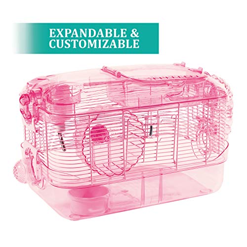 Kaytee CritterTrail Pink Habitat for Pet Mice, Dwarf Hamsters, Hamsters or Gerbils