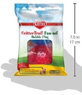 (6 Pack) Kaytee CritterTrail Fun-nels Bubble Plugs, Assorted Colors (3 Packages Containing 2 Each)