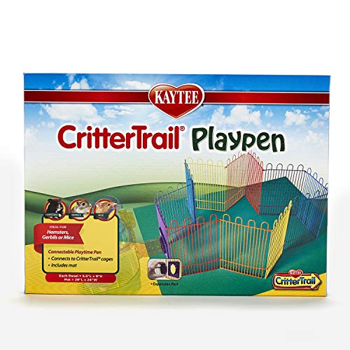 Kaytee CritterTrail Playpen with Mat for Pet Gerbils, Hamsters or Mice