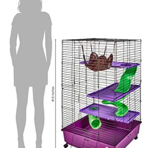 Kaytee My First Home Deluxe Multi-Level Habitat with Casters for Pet Ferrets