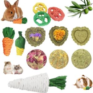 lacrima rabbit chew toys 12pcs, bunny toys for rabbits, hamster guinea pig small animal chew toys, chew treats and balls for rabbit, bunny, chinchilla, guinea pig, hamster, bunny teeth care