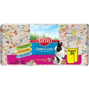 Kaytee Clean & Cozy Confetti Bedding for Pet Guinea Pigs, Rabbits, Hamsters, Gerbils, and Chinchillas, 49.2 Liters