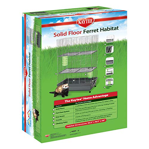 Kaytee Solid Floor Habitat with Casters for Pet Ferrets