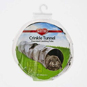 kaytee crinkle tunnel oversized crackling tube for pet guinea pigs, ferrets, rats, and chinchillas