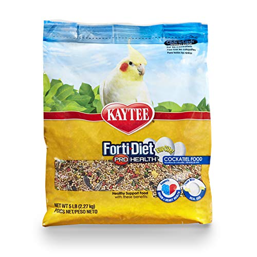 Kaytee Forti-Diet Egg-Cite Pet Bird Food For Cockatiels, 5 Pound