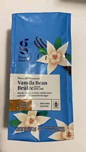 naturally flavored vanilla bean brulee light roast ground coffee – 12oz (one package)