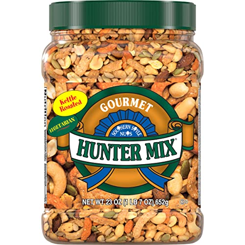 Southern Style Nuts Gourmet Hunter Mix, 23 Ounces, Sesame Sticks, Peanuts, Sunflower Kernels, Almonds, Cashews, and Pepitas