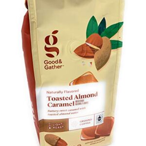 Naturally Flavored Toasted Almond Caramel Light Roast Ground Coffee - 12oz (One Package)