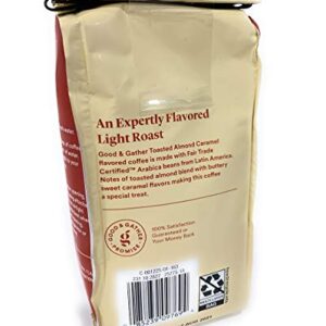 Naturally Flavored Toasted Almond Caramel Light Roast Ground Coffee - 12oz (One Package)