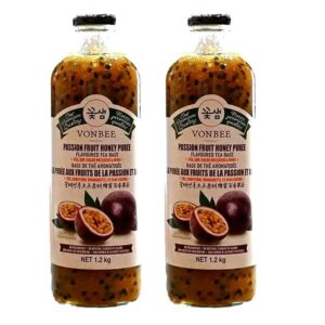 Al Amin Foods Vonbee Passion Fruit Honey Puree. Two Bottles 42.32oz/ 2.6lb each. Quite good and very versatile., 2.6 Pound (Pack of 1)