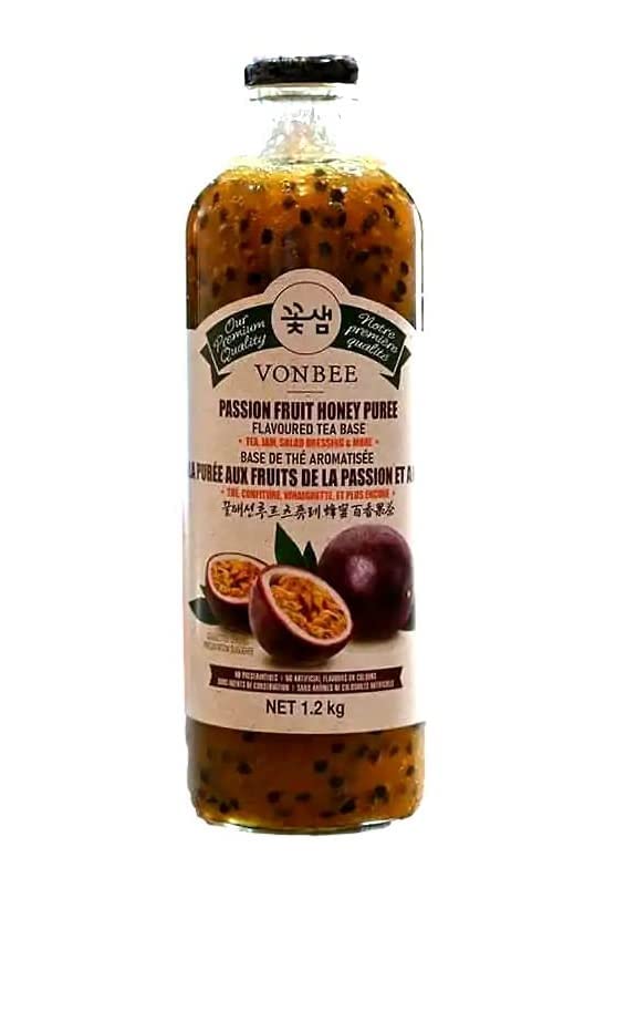 Al Amin Foods Vonbee Passion Fruit Honey Puree. Two Bottles 42.32oz/ 2.6lb each. Quite good and very versatile., 2.6 Pound (Pack of 1)