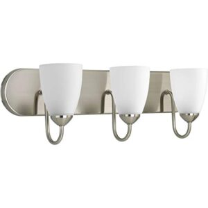 progress lighting p2708-09 gather bath & vanity, brushed nickel