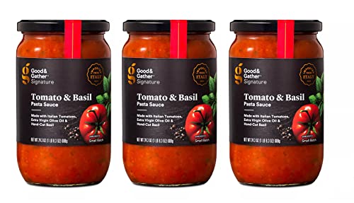 Italian Tomato & Basil Pasta Sauce 3 Glass Jars 24.3oz each - By Good & Gather Signature