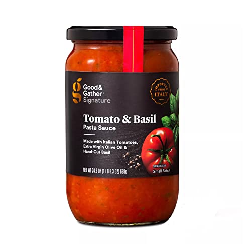 Italian Tomato & Basil Pasta Sauce 3 Glass Jars 24.3oz each - By Good & Gather Signature