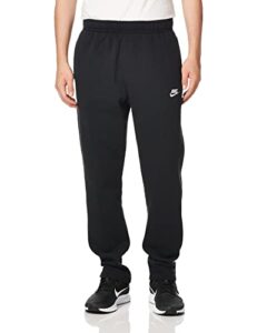 nike men’s nsw club pant open hem, black/black/white, 4x-large