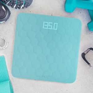 Greater Goods Silicone Bathroom Scale - Premium Bathroom Scale for Measuring Weight, Perfect for Nutrition and Fitness | Comes with Designer Silicone Cover | Designed in St. Louis (Aqua)