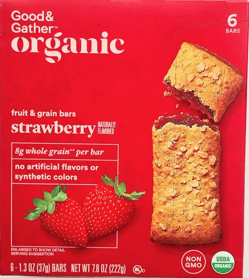 Good & Gather- Organic Whole Grain Strawberry Fruit & Grain Bars - 6ct - 7.8 oz