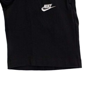 NIKE Sportswear Boys' Jersey Shorts, Black/White, Large