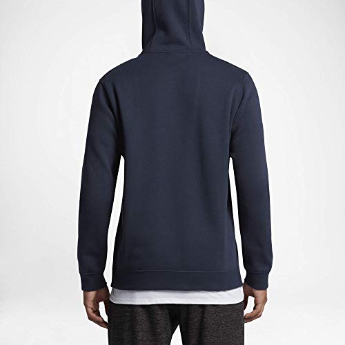 Nike Men's Sportswear Full Zip Club Hoodie, Obsidian/Obsidian/White, XX-Large