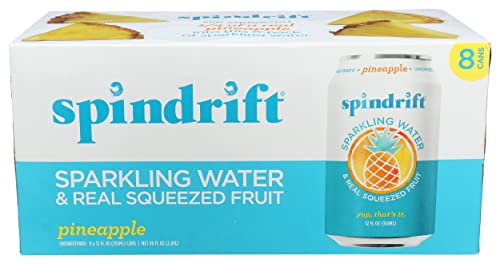 SPINDRIFT Pineapple Sparkling Water, 12 FZ