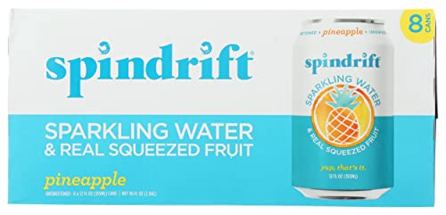 SPINDRIFT Pineapple Sparkling Water, 12 FZ