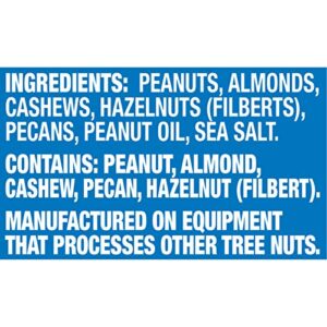 PLANTERS Mixed Nuts, Salted, 27 oz, Resealable Jar - Salted Nuts with Less than 50% Peanuts^ (*Nuts are Measured by Weight), Almonds, Cashews, Hazelnuts & Pecans - Kosher