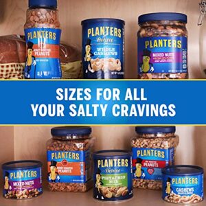 PLANTERS Mixed Nuts, Salted, 27 oz, Resealable Jar - Salted Nuts with Less than 50% Peanuts^ (*Nuts are Measured by Weight), Almonds, Cashews, Hazelnuts & Pecans - Kosher