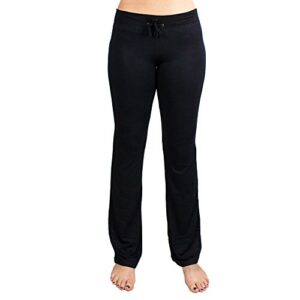 crown sporting goods womens straight yoga pants, black, medium us