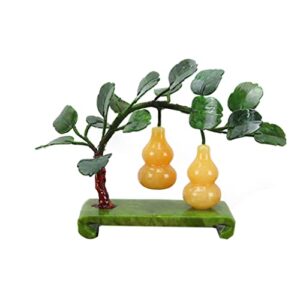 wxbdd jade fortune feng shui gourd potted ornaments to attract wealth and gather wealth living room wine cabinet decorations (color : gray, size : 23 * 8 * 30cm)