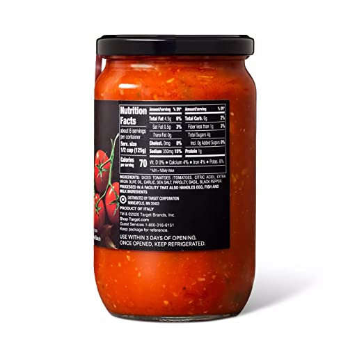 Italian Gourmet Pasta Sauce Combo Tomato & Basil, Arrabbiata Spicy & Marinara - 3 Glass Jars 24.3oz each - By Good & Gather Signature