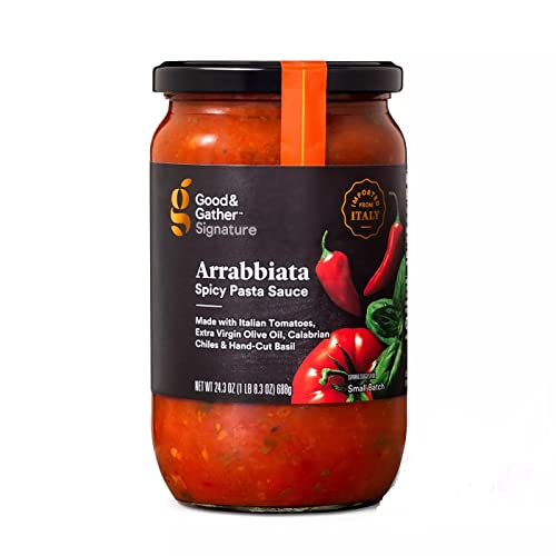 Italian Gourmet Pasta Sauce Combo Tomato & Basil, Arrabbiata Spicy & Marinara - 3 Glass Jars 24.3oz each - By Good & Gather Signature