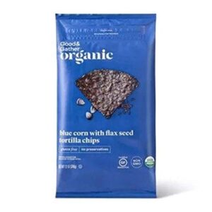 good & gather organic blue corn tortilla chips with flax seeds – 12oz