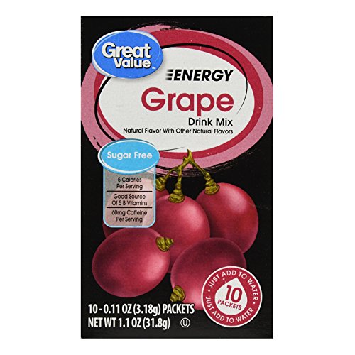 Great Value Grape Energy Drink Mix, 10ct (Pack of 6)