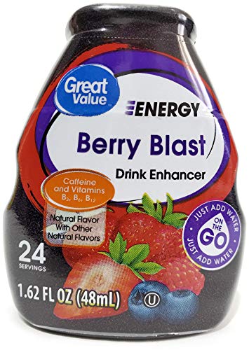 (10 Pack) Great Value Energy Drink Enhancer, Berry Blast, 1.62 fl oz