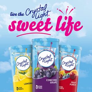 Crystal Light Sugar-Free Concord Grape Low Calories Powdered Drink Mix 6 Count Pitcher Packets