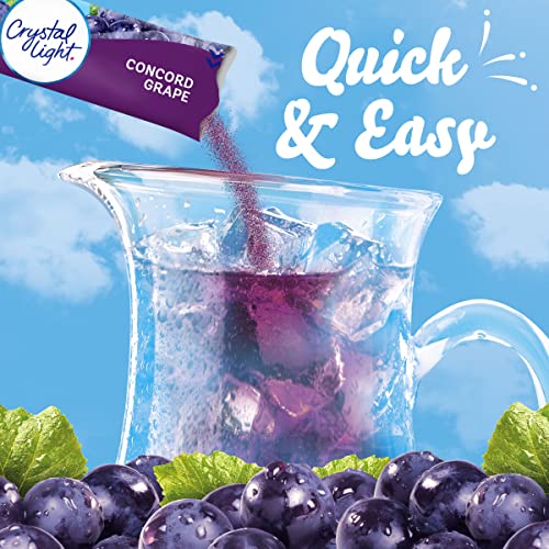 Crystal Light Sugar-Free Concord Grape Low Calories Powdered Drink Mix 6 Count Pitcher Packets