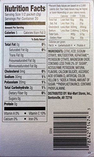 Great Value: Lemonade Drink Mix, 1.41 Oz (Pack of 2)